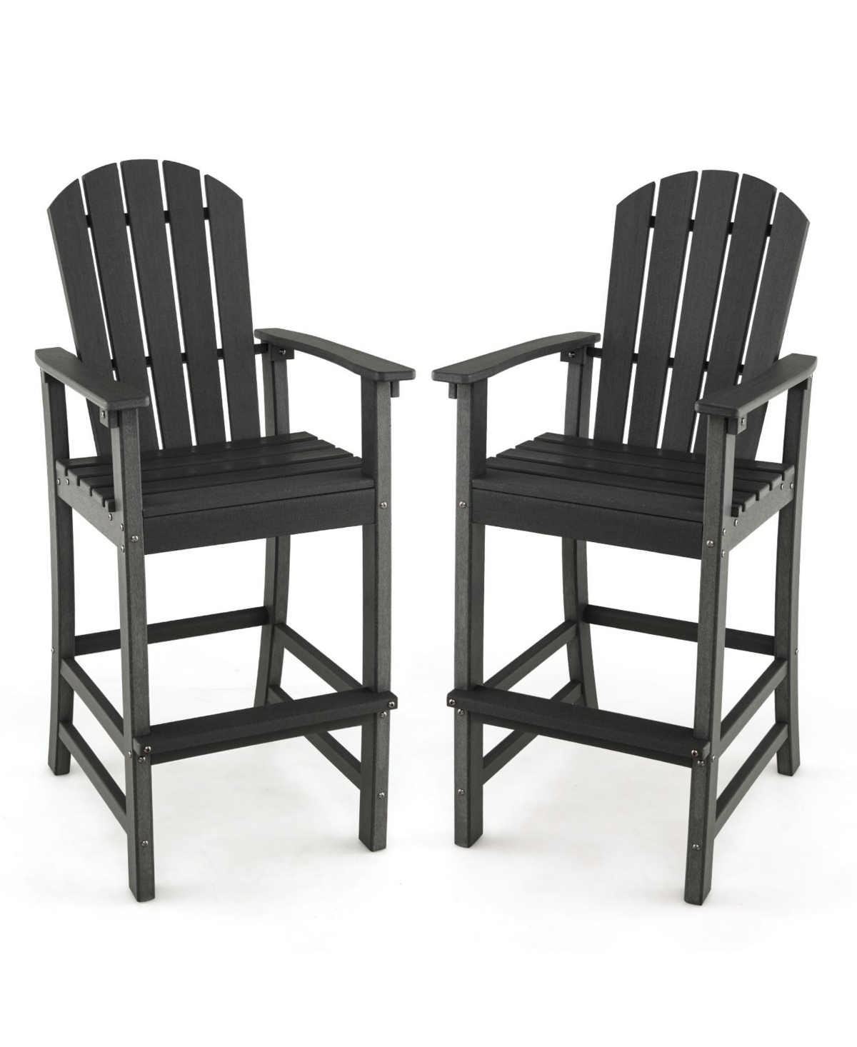 Click here for Gymax 2PCS Hdpe Bar Height Stool Tall Chair Armres... prices