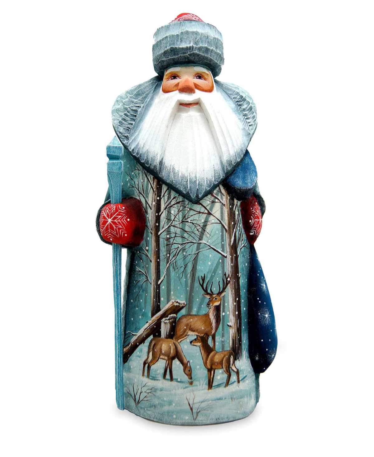 Click here for G.DeBrekht Woodcarved Hand Painted Reindeer Santa... prices