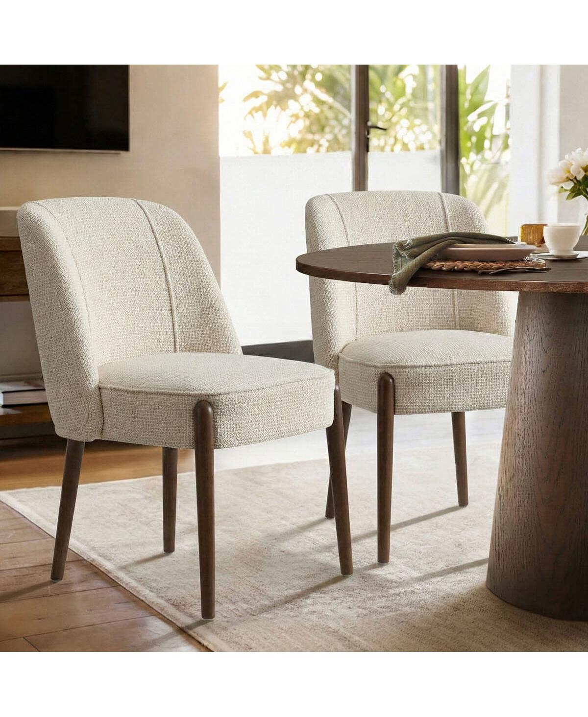 Click here for Maison Boucle Soft Fabric Dining Chairs Set of 2... prices