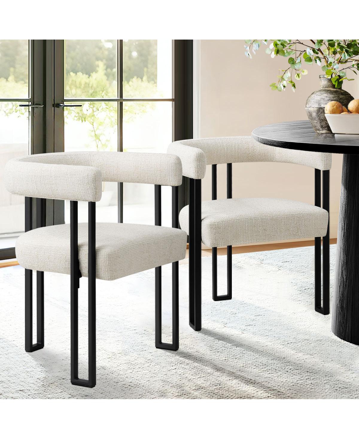 Click here for Maison Boucle Modern Upholstered Dining Chairs Set... prices