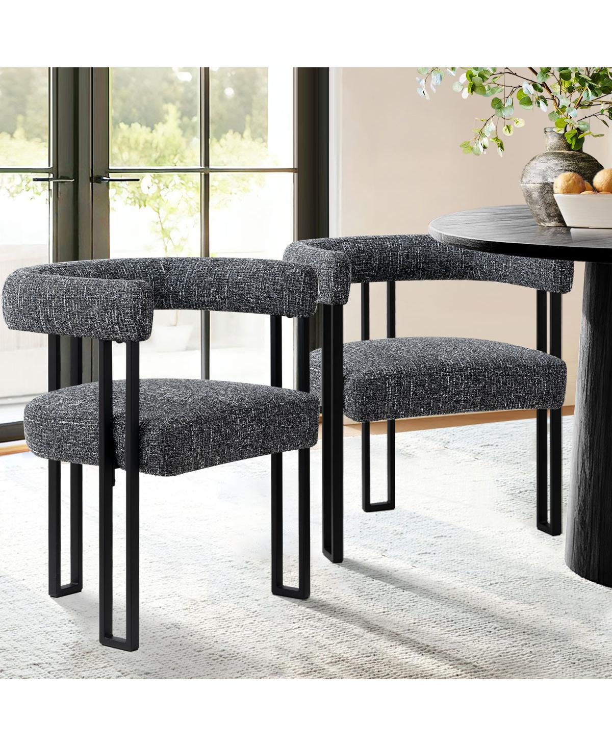 Click here for Maison Boucle Modern Upholstered Dining Chairs Set... prices