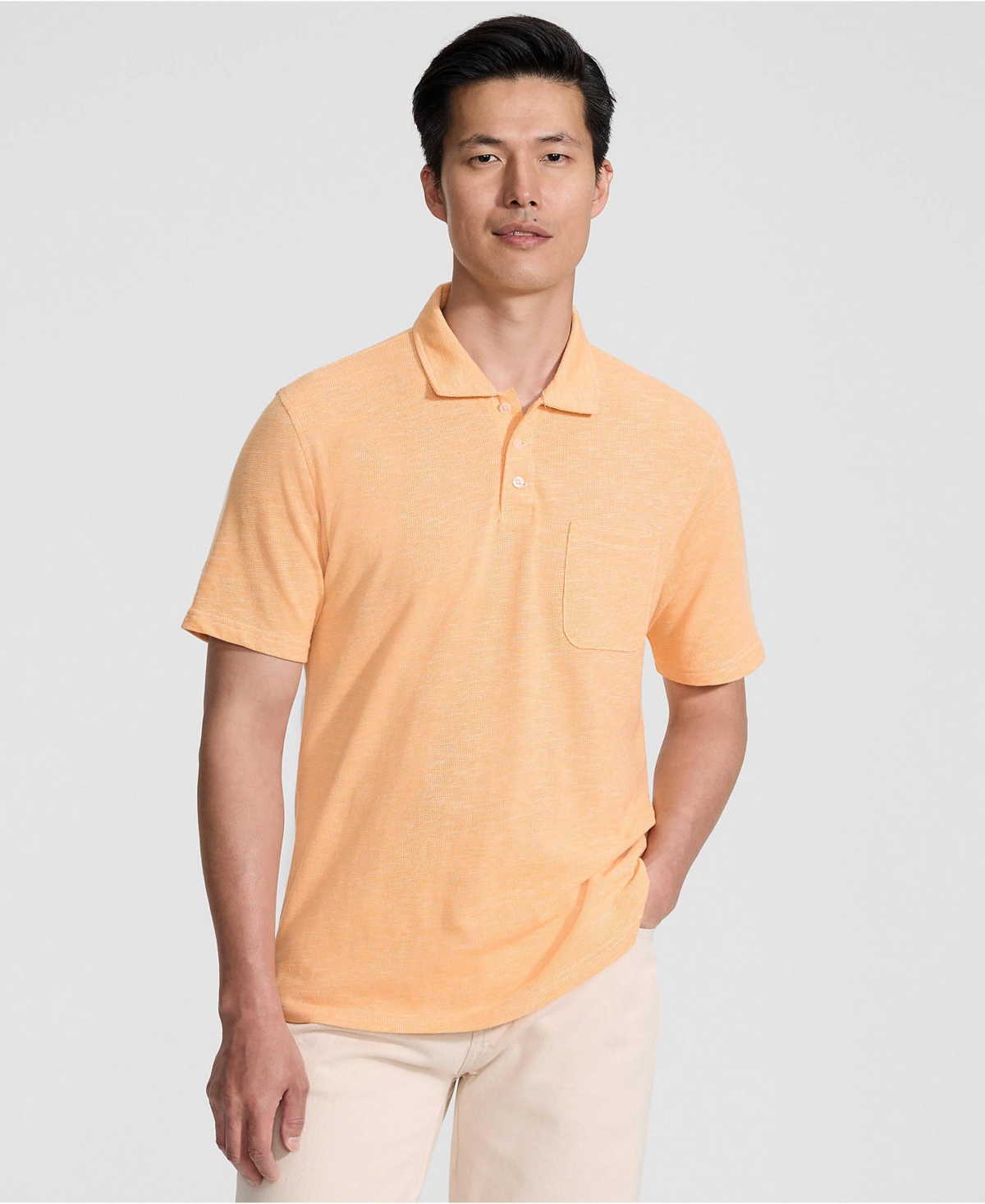 Click here for Lands End Mens Short Sleeve Cotton Linen Polo - Sw... prices