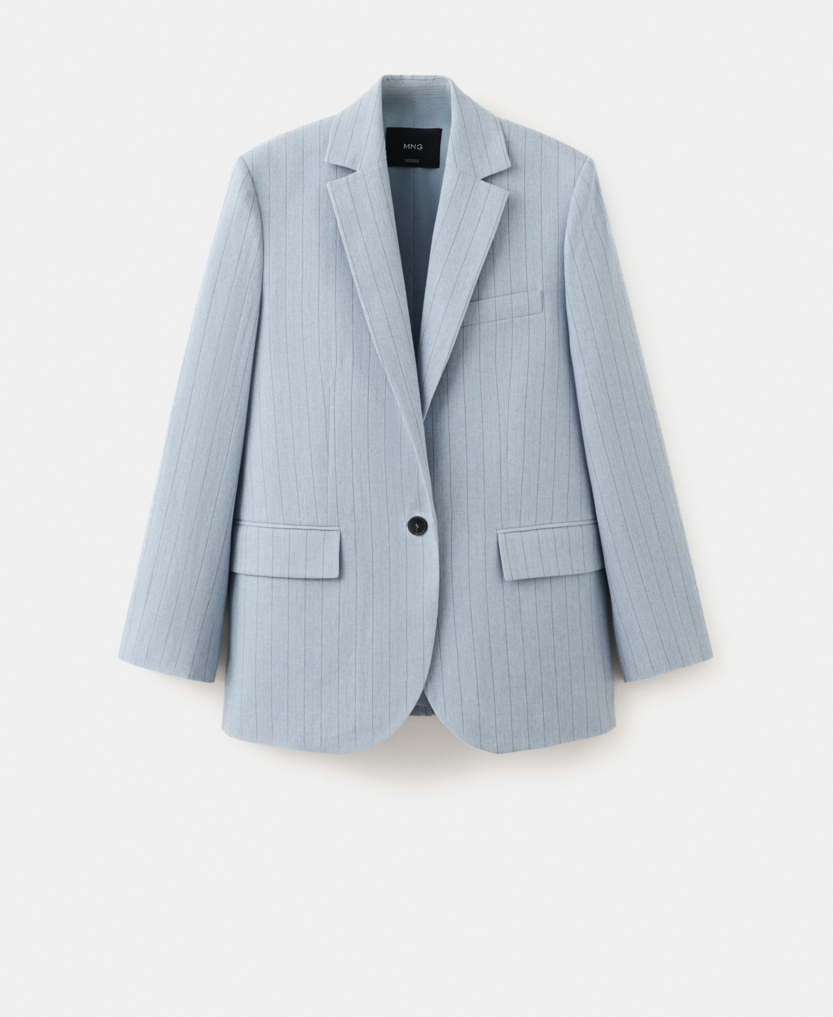 Click here for Mango Womens Pinstripe Suit Blazer - Blue prices