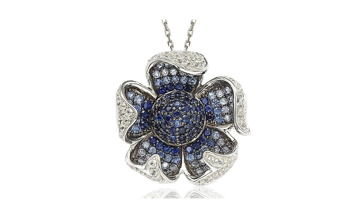 Click here for Suzy Levian New York Sterling Silver Pave Sapphire... prices