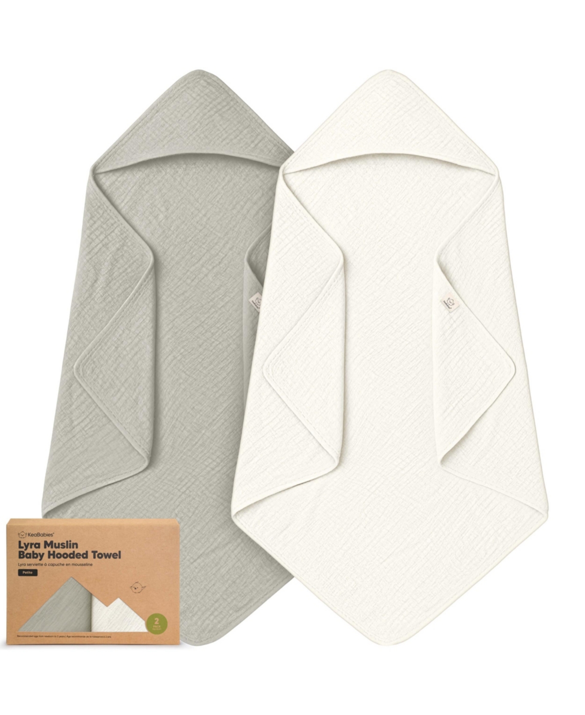 Click here for KeaBabies 2pk Lyra Muslin Baby Towels with Hoods f... prices