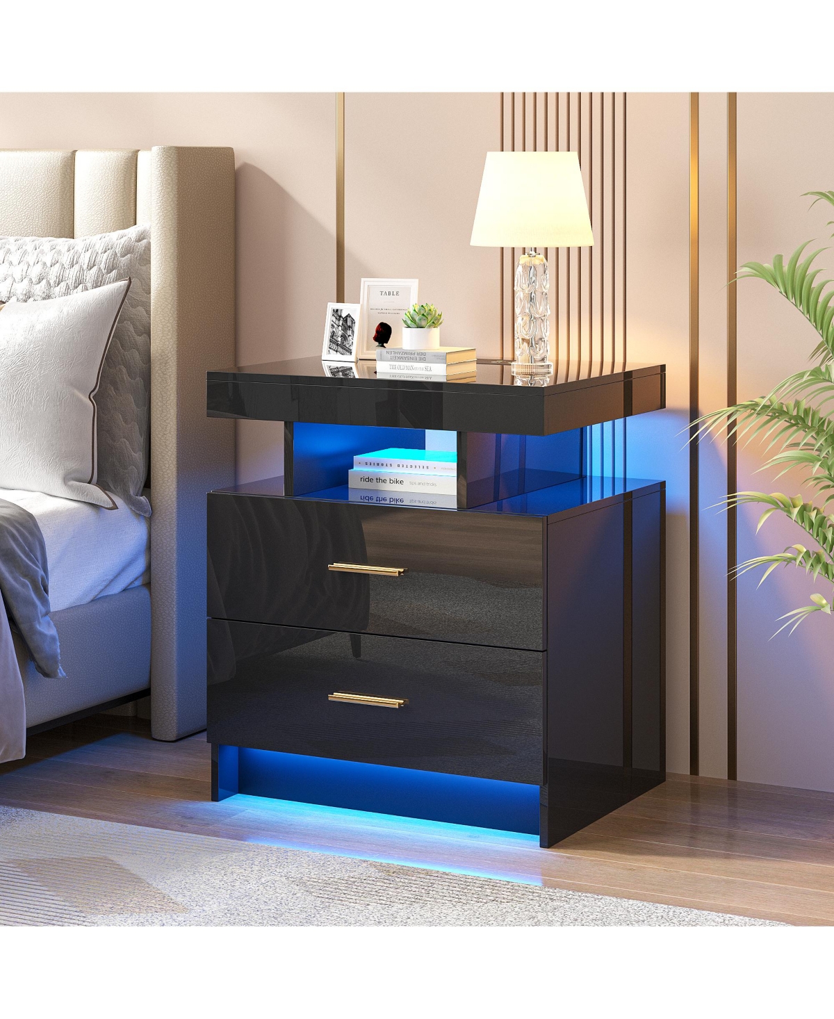 Click here for Vlsrka Ashten 2 - Drawer Nightstand - Black prices