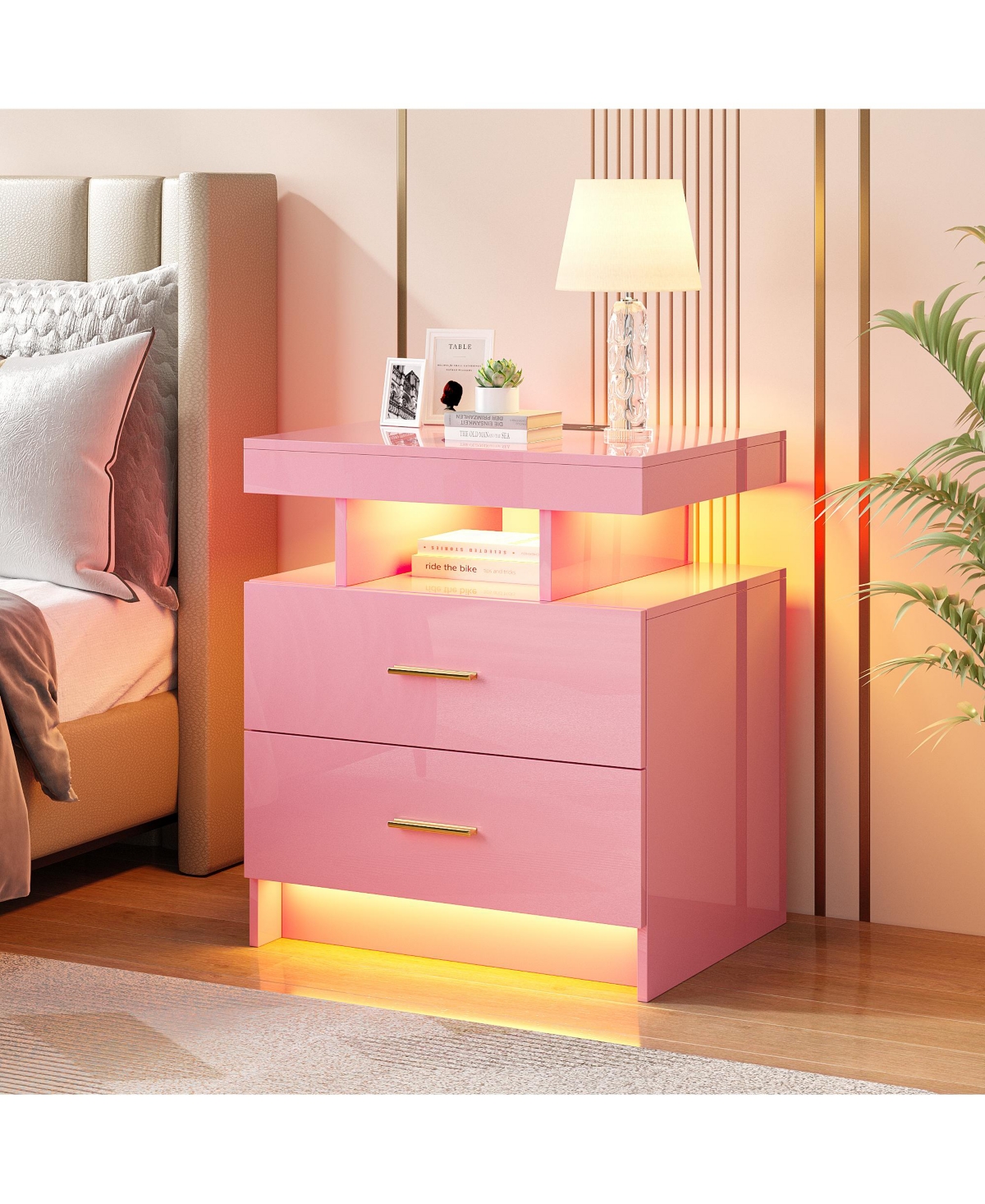 Click here for Vlsrka Ashten 2 - Drawer Nightstand - Bright Pink prices