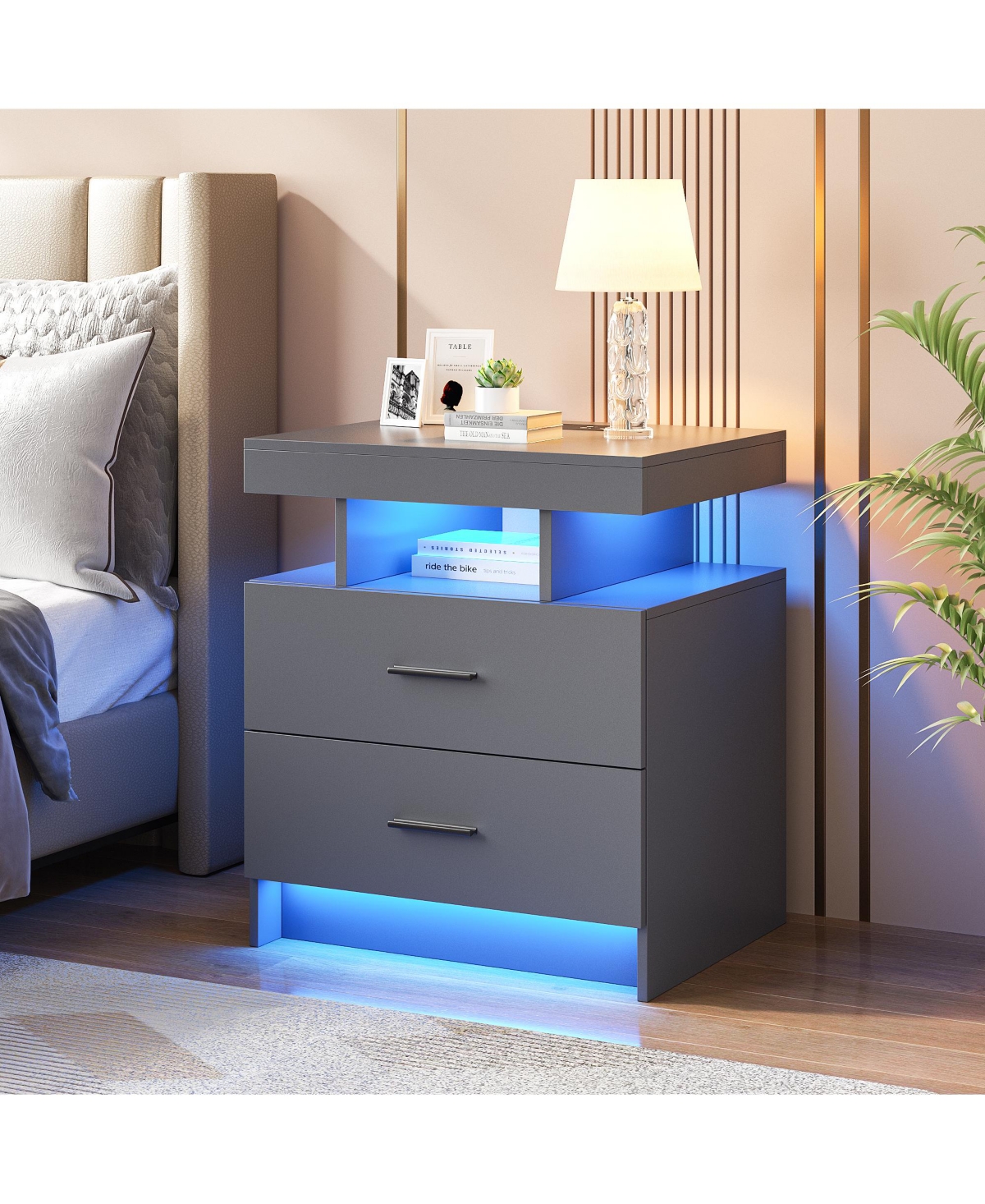 Click here for Vlsrka Ashten 2 - Drawer Nightstand - Grey prices