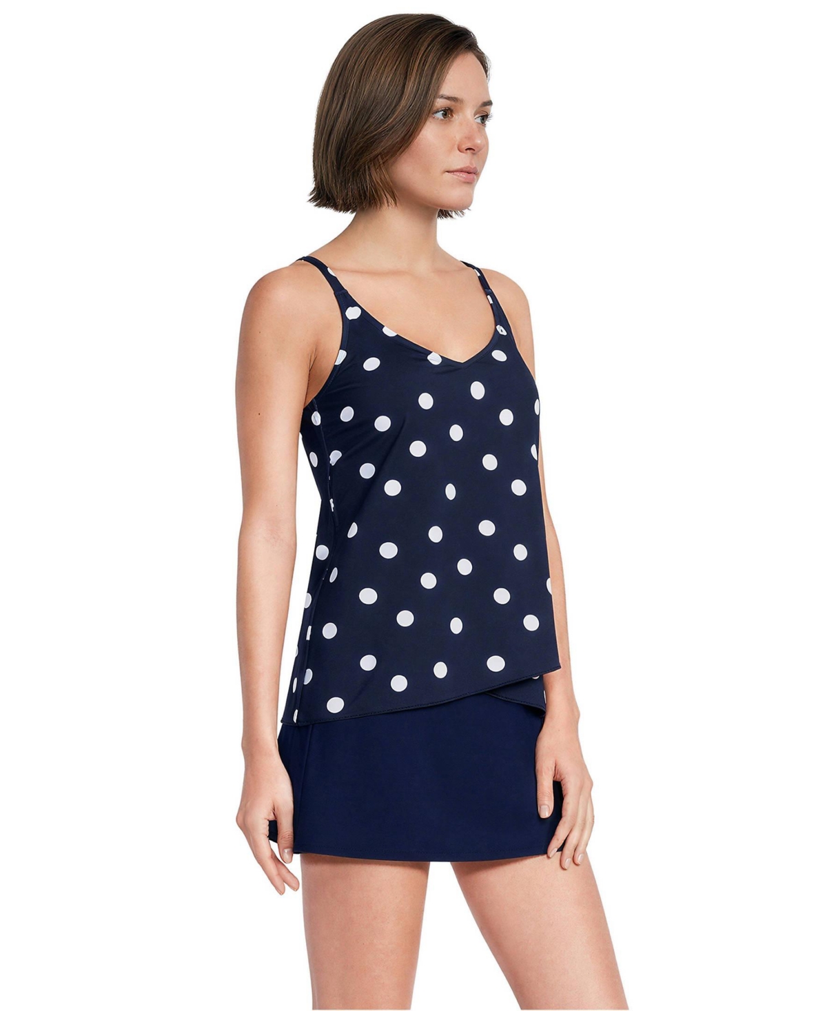 Click here for Lands End Womens Tulip Hem Tankini Top - Deep sea... prices