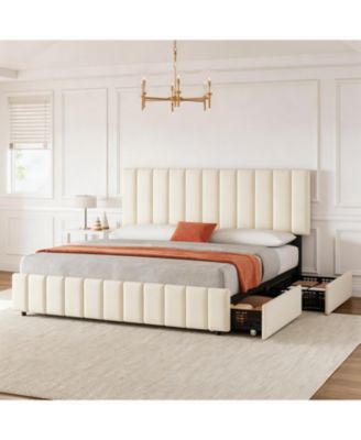 Click here for Homfan Storage Platform Bed Frame 4 Drawers Adjust... prices