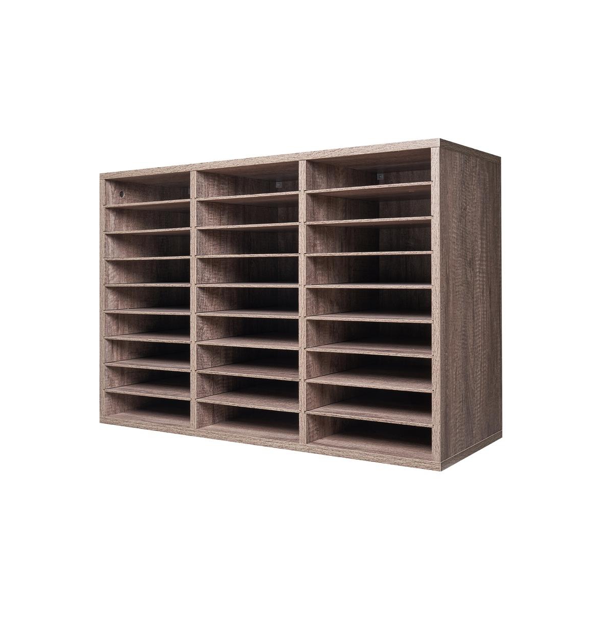 Click here for Sugift 27-Compartment Wood Literature Organizer  O... prices