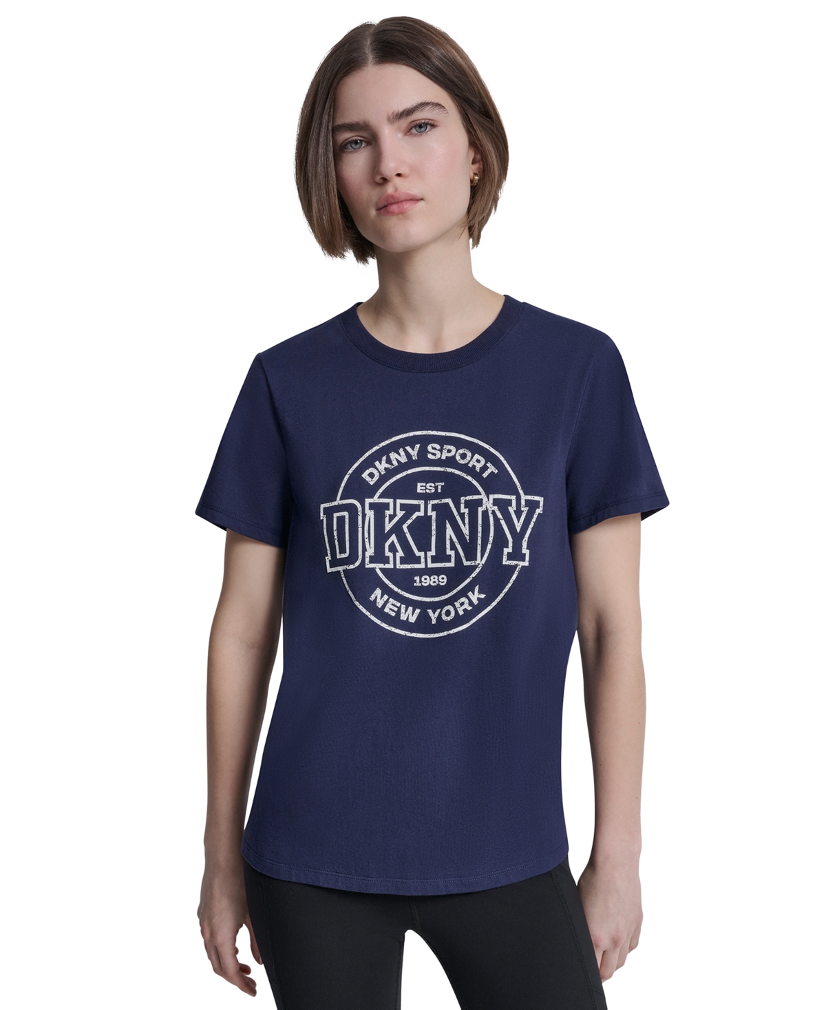 Click here for Dkny Sport Womens Collegiate Medallion Logo T-Shir... prices