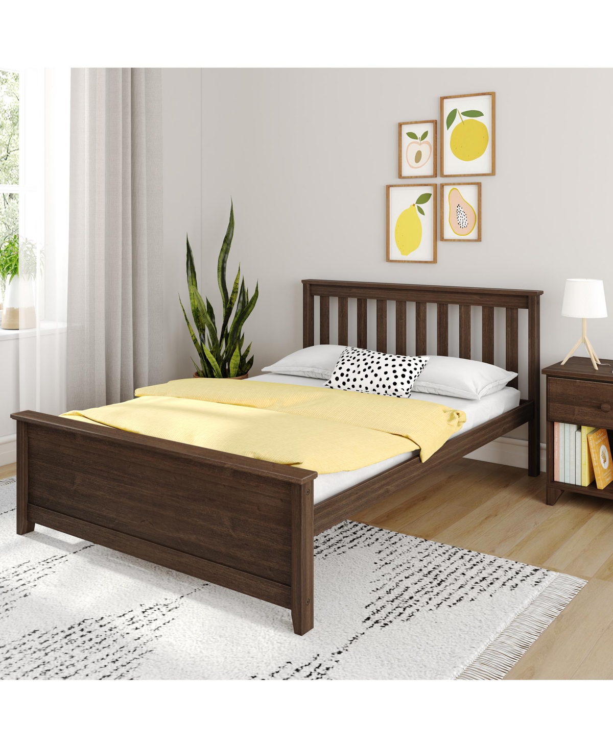 Click here for Max & Lily Bed Frame with Headboard  Solid Wood Pl... prices