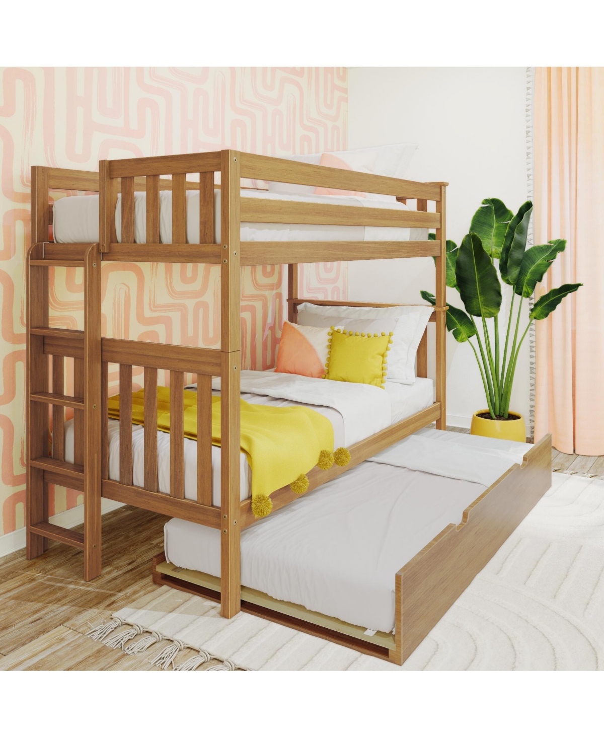 Click here for Max & Lily Bunk Bed with Ladder on End and Trundle... prices