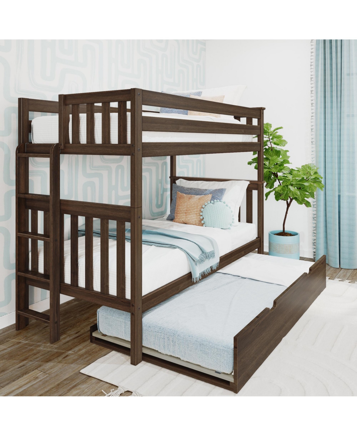 Click here for Max & Lily Bunk Bed with Ladder on End and Trundle... prices