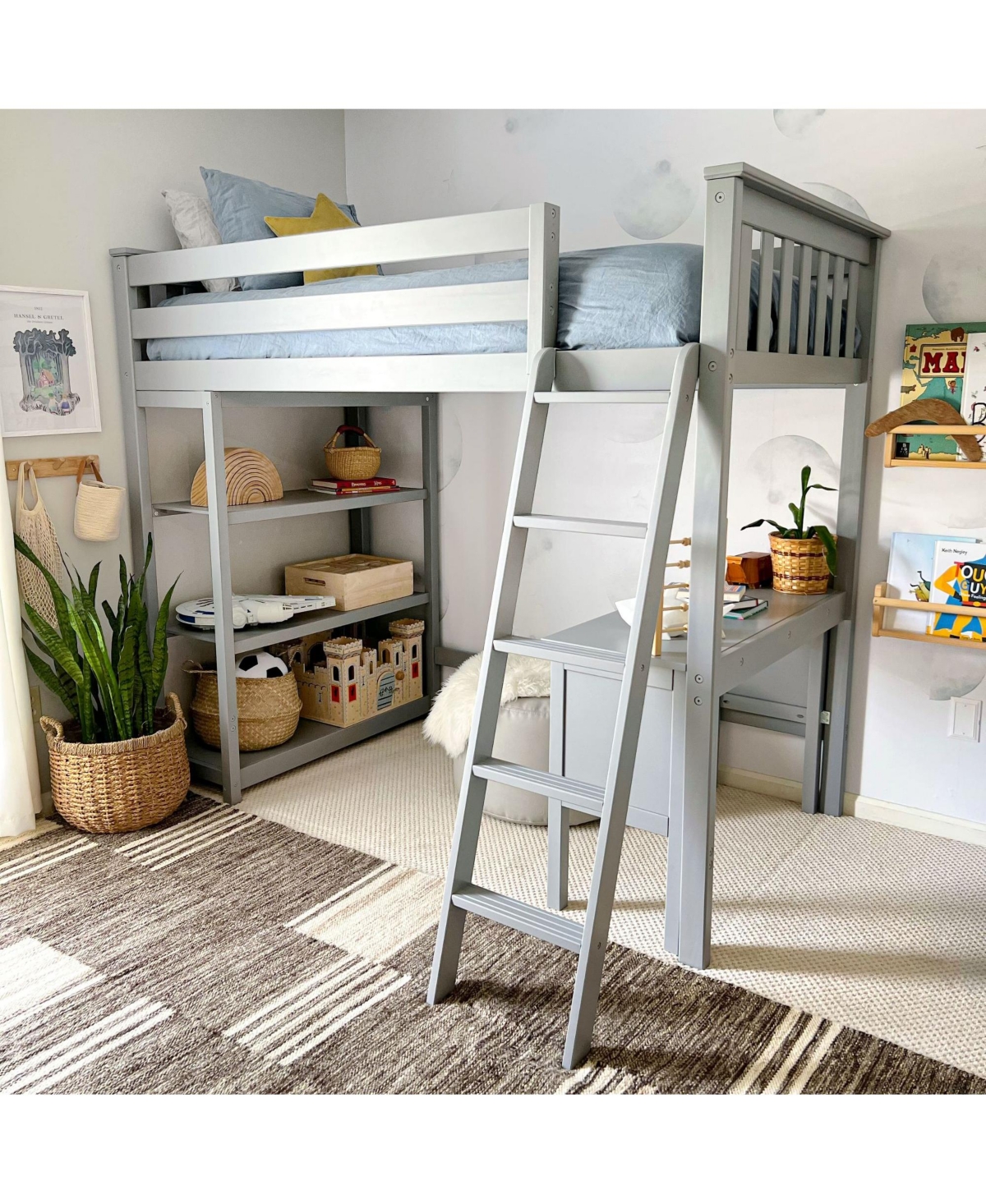 Click here for Max & Lily Loft Bed  Solid Wood High Loft Bed with... prices