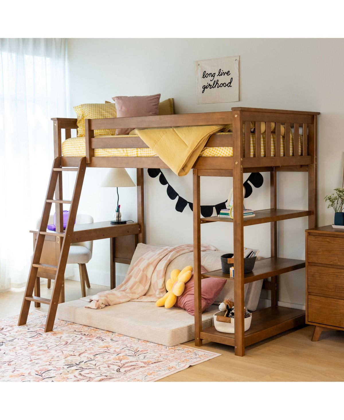 Click here for Max & Lily Loft Bed  Solid Wood High Loft Bed with... prices