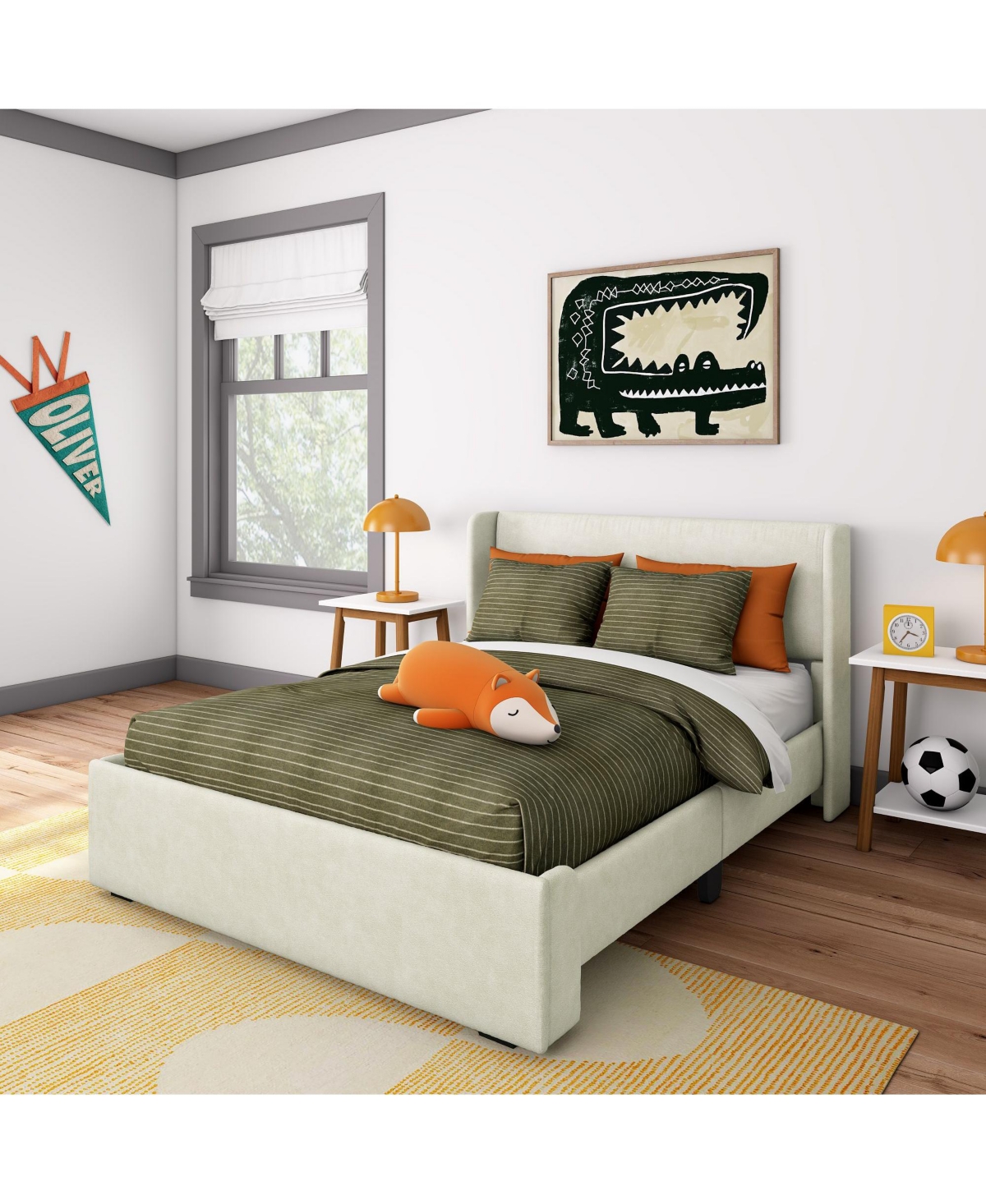 Click here for Max & Lily Full Upholstered Rectangular Headboard... prices