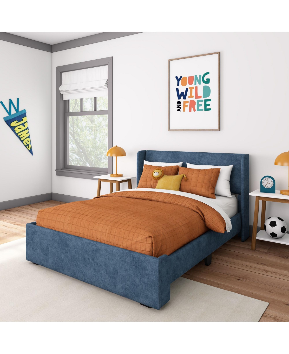 Click here for Max & Lily Full Upholstered Rectangular Headboard... prices