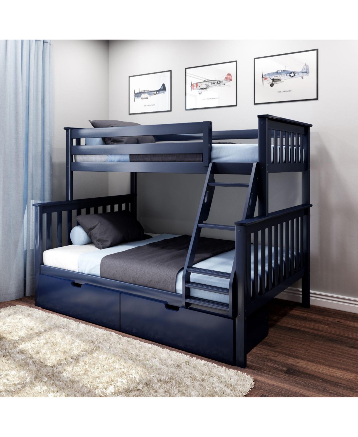 Click here for Max & Lily Solid Wood Size Bunk Bed with Storage D... prices