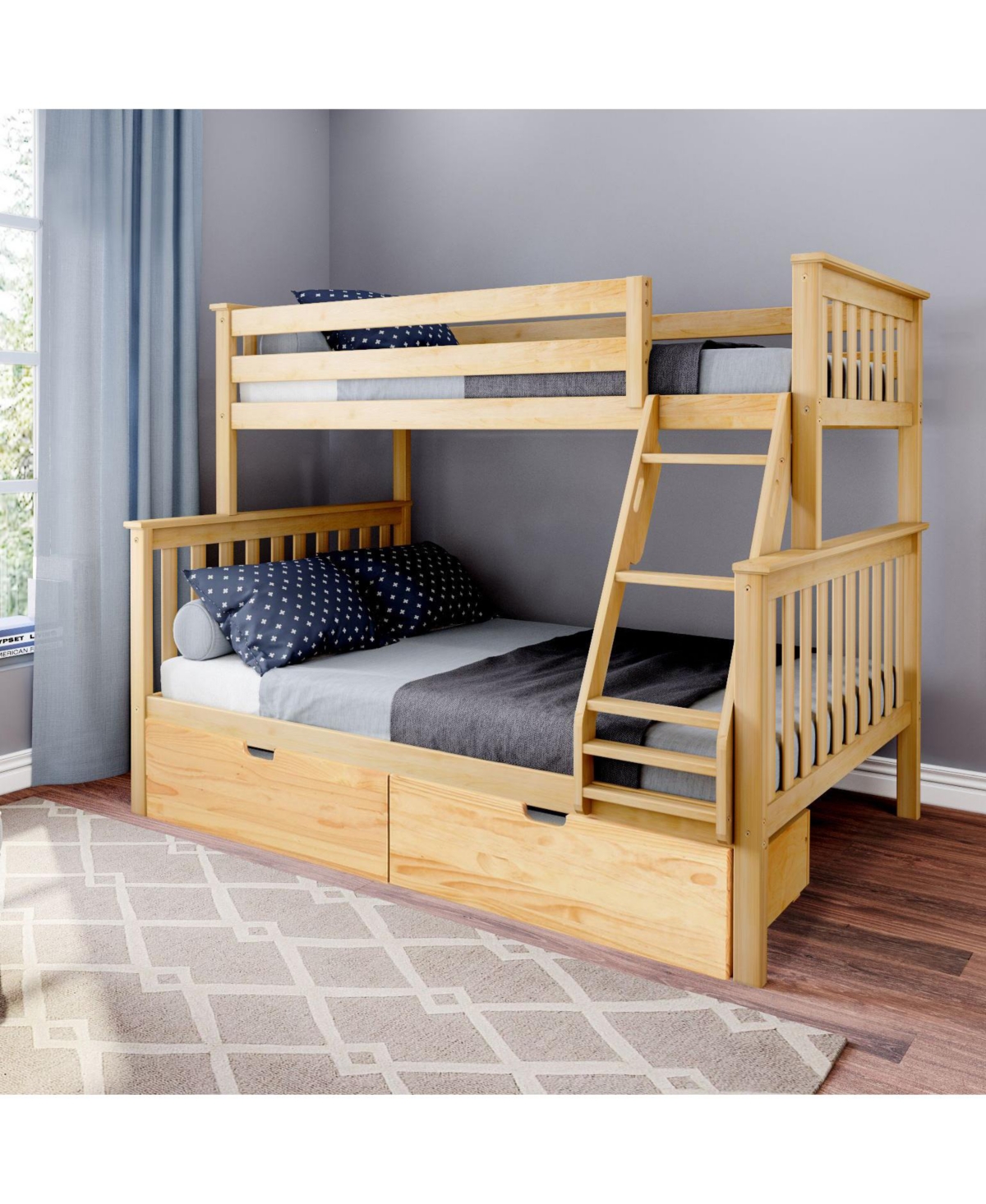 Click here for Max & Lily Solid Wood Size Bunk Bed with Storage D... prices