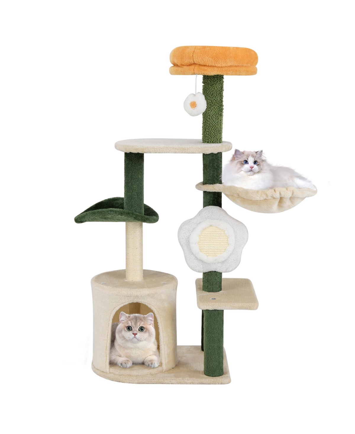 Click here for Cozito Cat Tree Flower Style Modern with Plush Top... prices