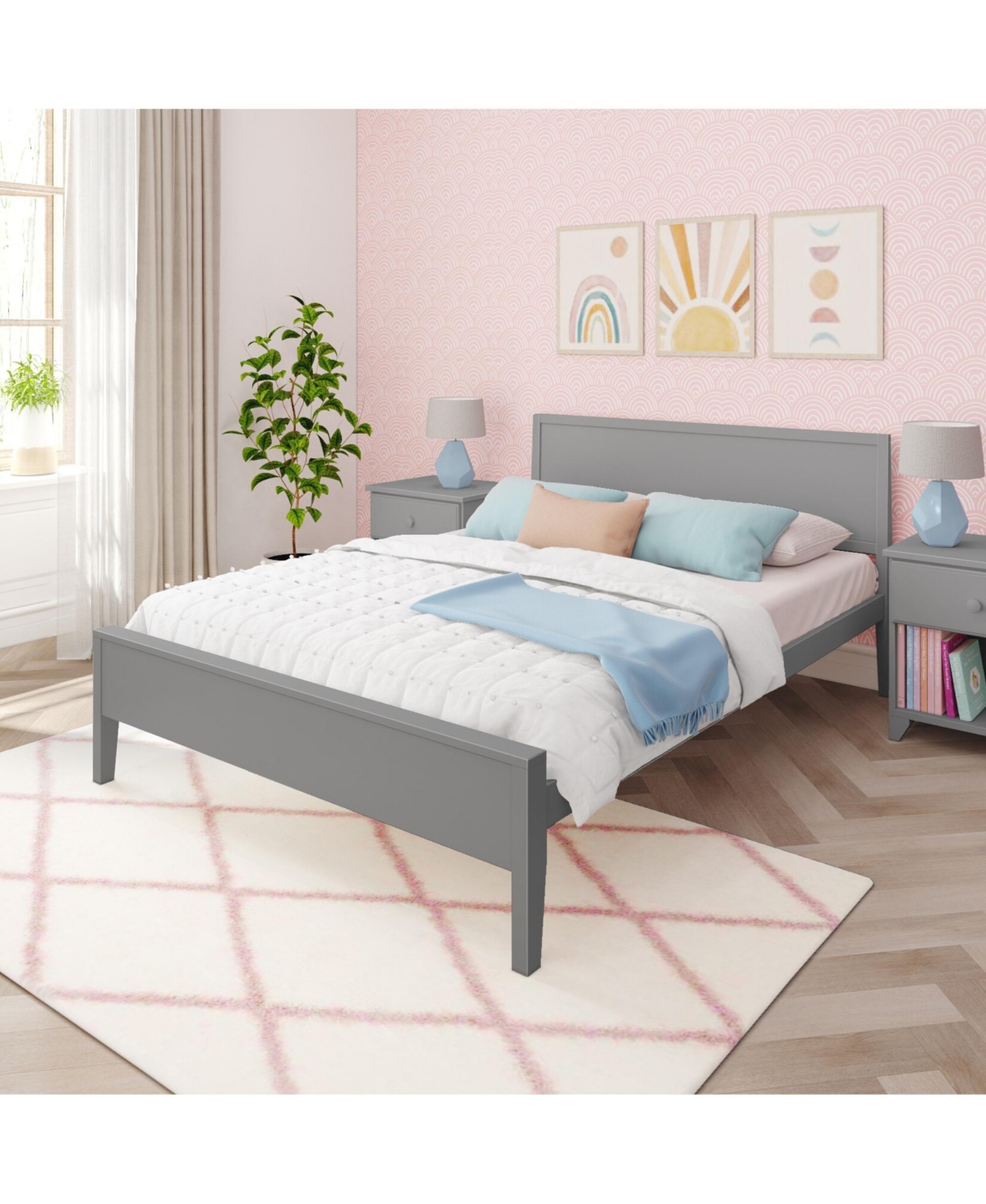 Click here for Max & Lily Queen Bed Frame  Solid Wood Classic Pla... prices