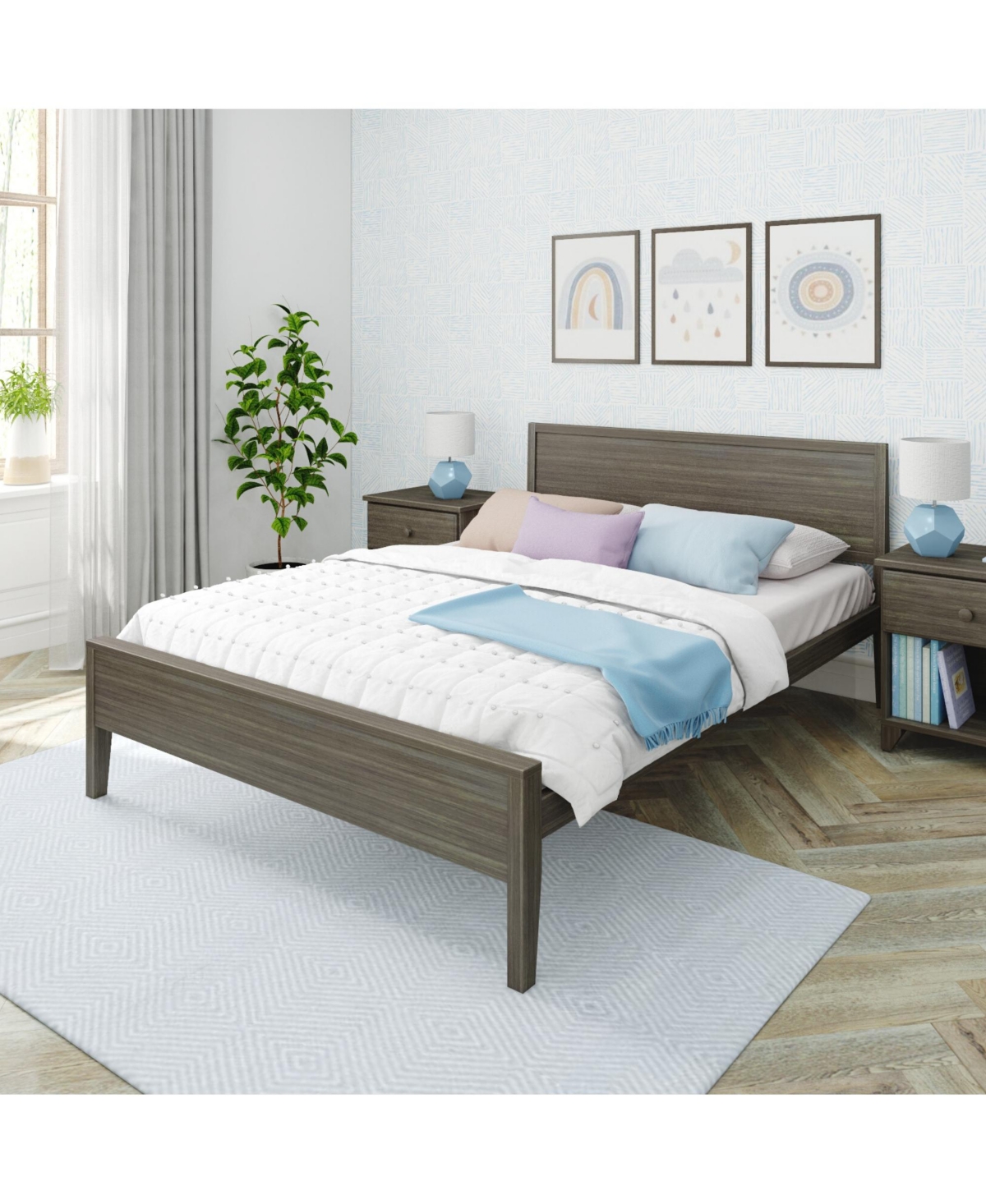 Click here for Max & Lily Queen Bed Frame  Solid Wood Classic Pla... prices