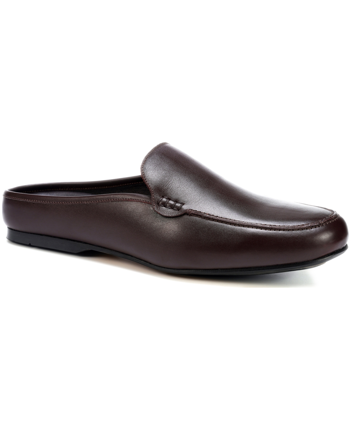 Click here for Mens Planeo Slide Leather Mule - Dark Brown prices