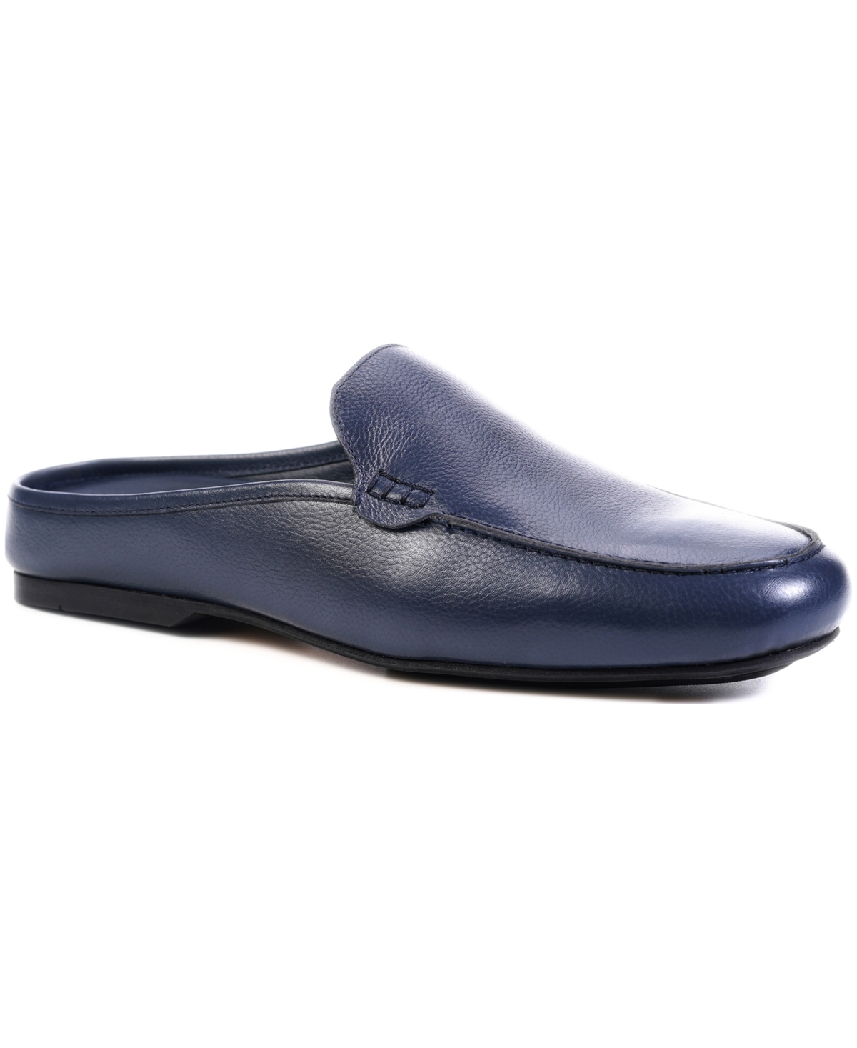 Click here for Mens Planeo Slide Leather Mule - Navy Blue prices