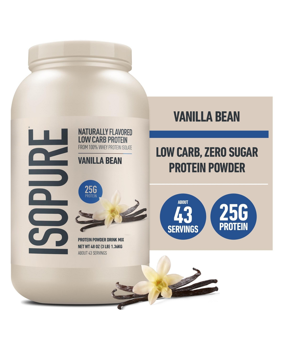 Click here for Isopure Low Carb Protein  Naturally Sweetened Vani... prices