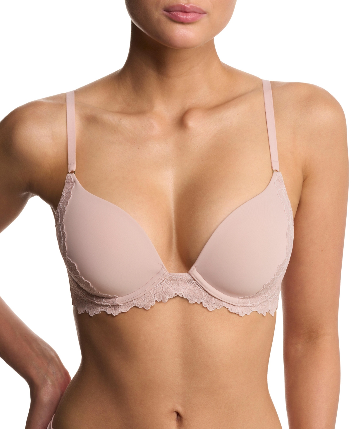Click here for Natori Womens Peony Demi Lace T-Shirt Bra - Rose b... prices