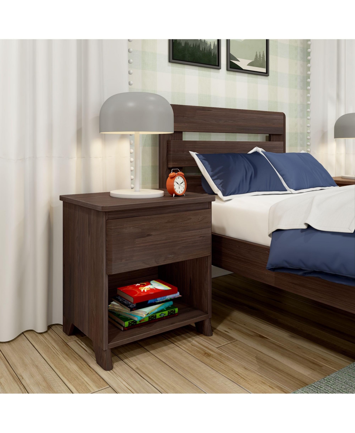 Click here for Max and Lily Solid Wood Farmhouse 1 Drawer Nightst... prices