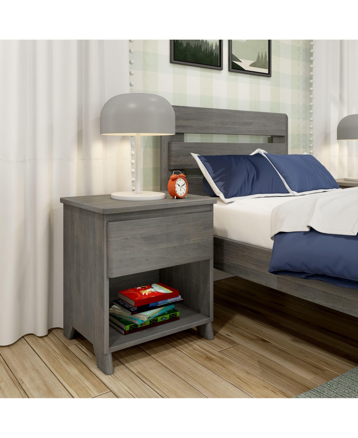 Click here for Max and Lily Solid Wood Farmhouse 1 Drawer Nightst... prices