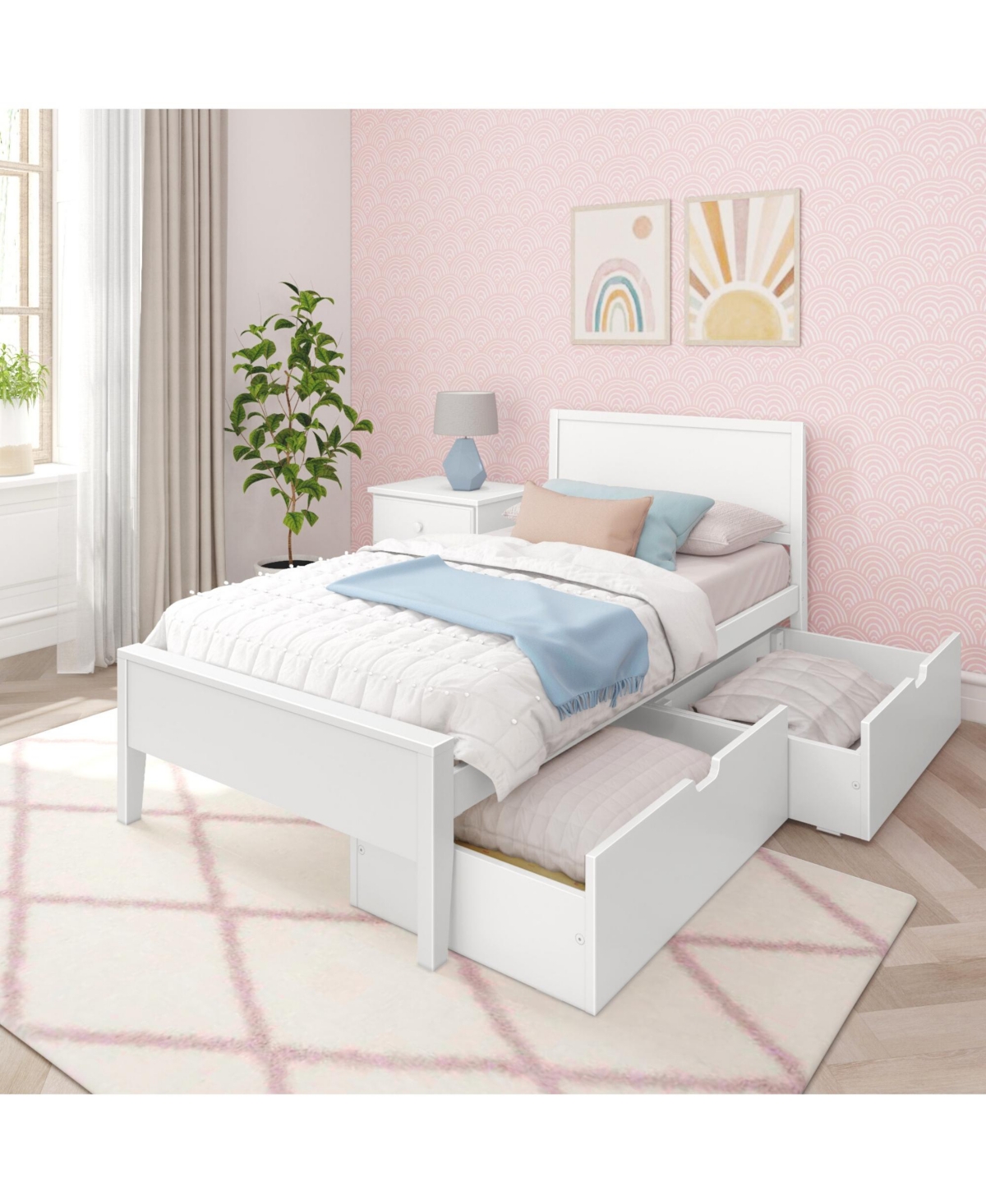 Click here for Max & Lily Classic Twin-Size Bed with Panel Headbo... prices
