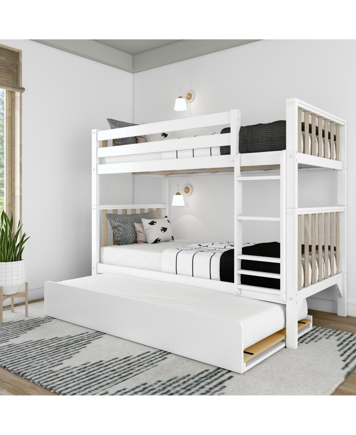 Click here for Max and Lily Solid Wood Scandinavian Twin over Twi... prices