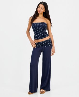 Click here for Just Polly Tube Top Fold Over Leggings prices
