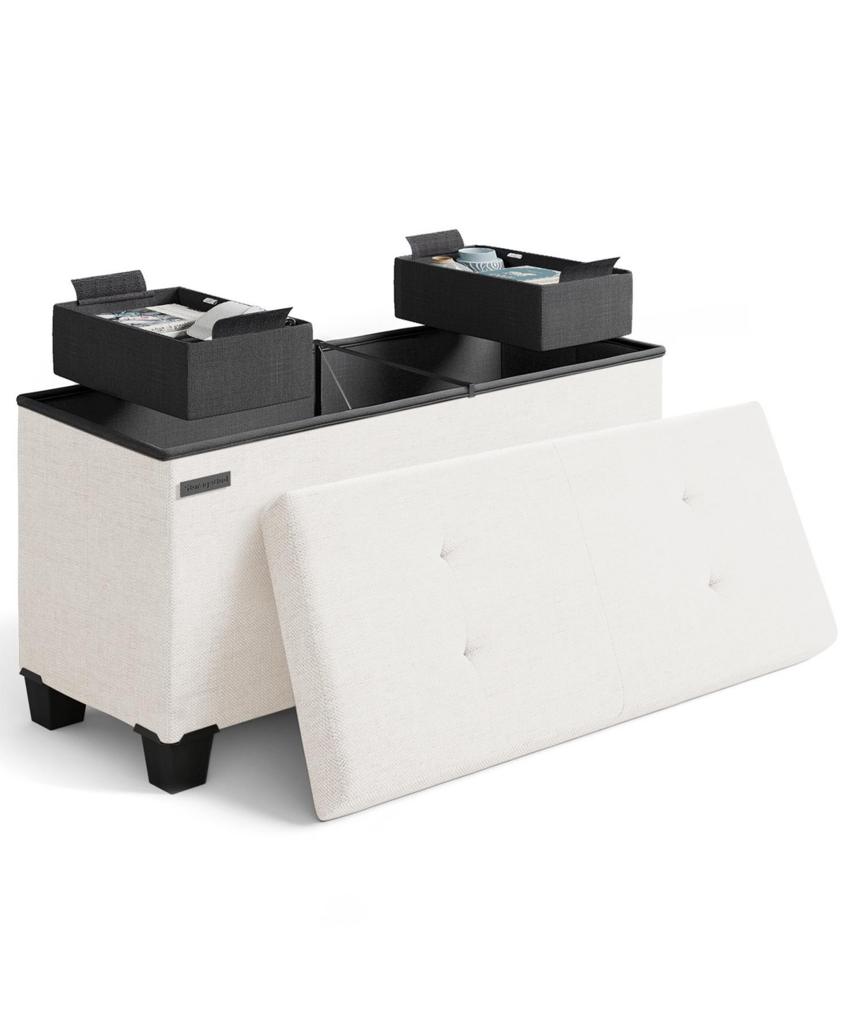 Click here for Nestl 30 Inch Ottoman Storage Bench with Storage B... prices