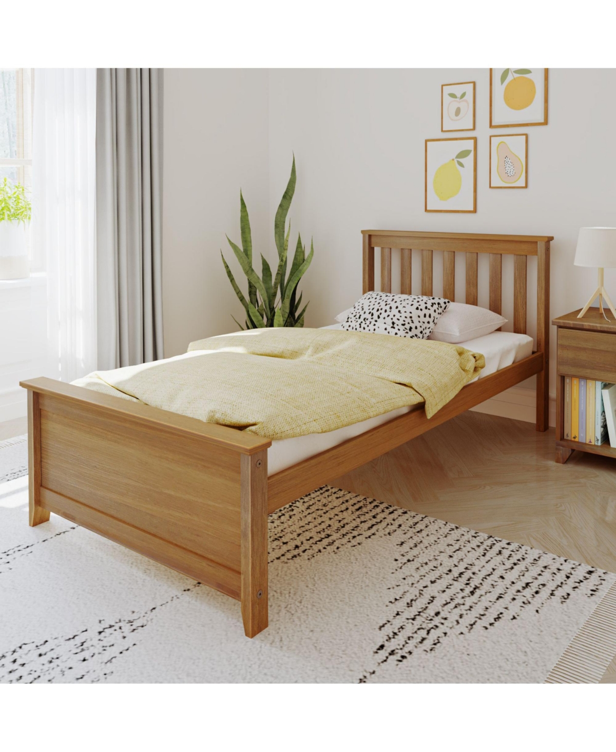 Click here for Max and Lily Twin Bed Frame with Headboard  Solid... prices