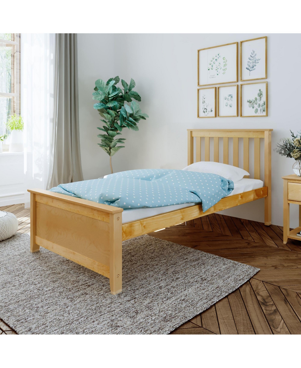 Click here for Max and Lily Twin Bed Frame with Headboard  Solid... prices