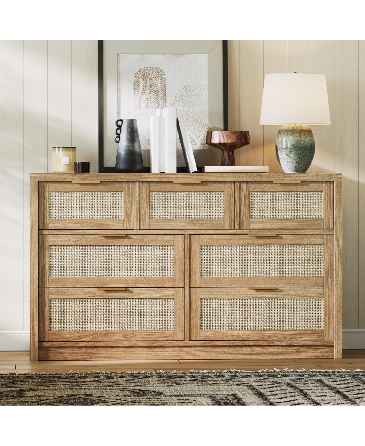 Click here for gaomon 7-Drawer Dresser for Bedroom  52 Wide Ratta... prices