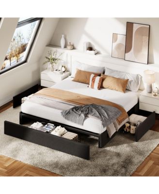 Click here for Gaomon Upholstered Platform Bed Frame With 3 Stora... prices