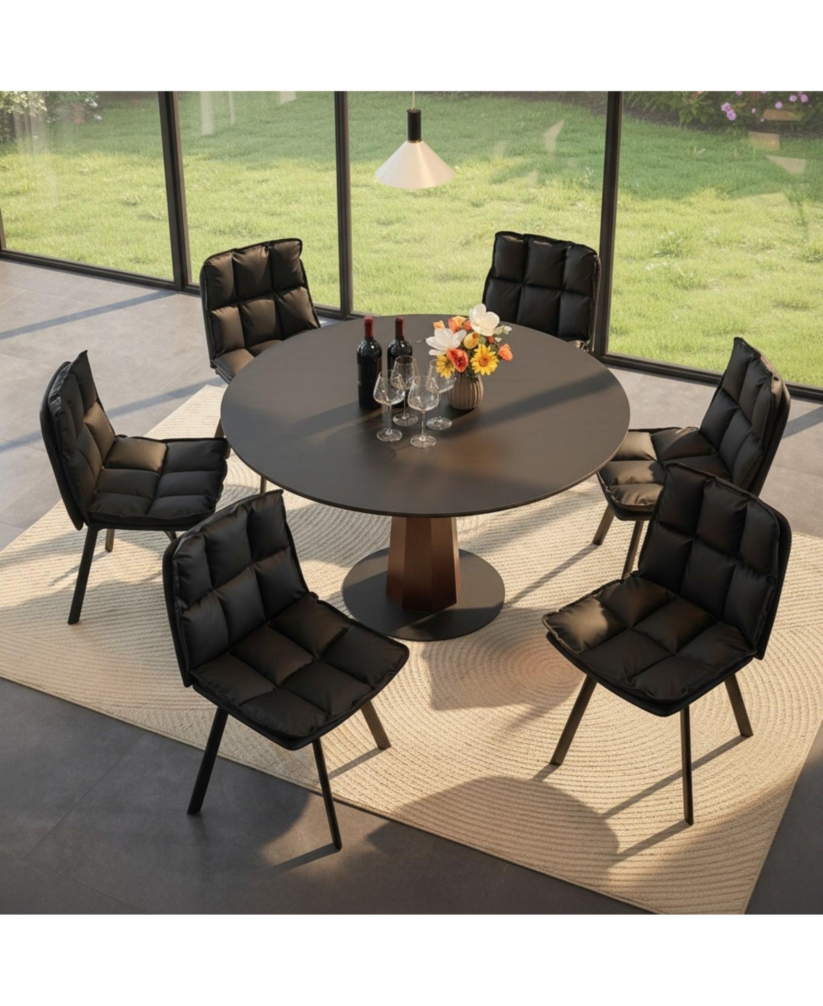 Click here for Sailvan Swivel Dining Chairs  Upholstered Leather... prices