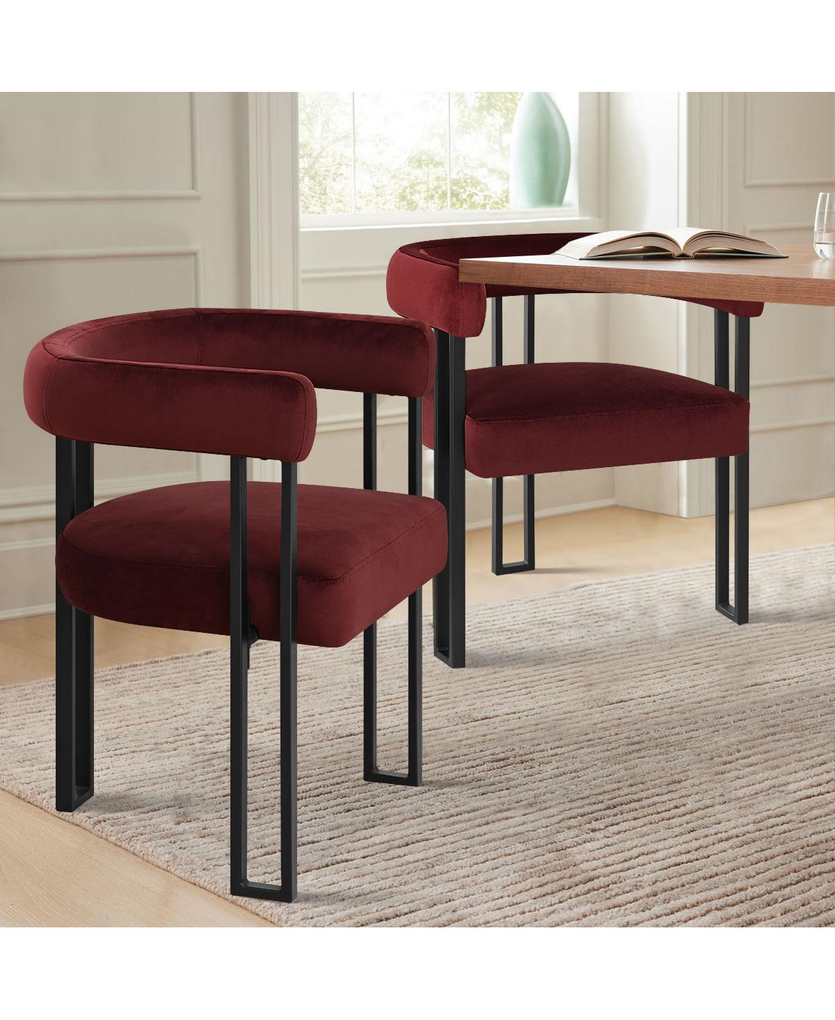 Click here for Maison Boucle Velvet Dining Chairs Set of 2  Moder... prices