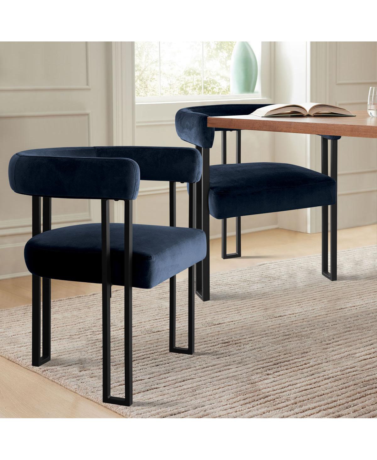 Click here for Maison Boucle Velvet Dining Chairs Set of 2  Moder... prices