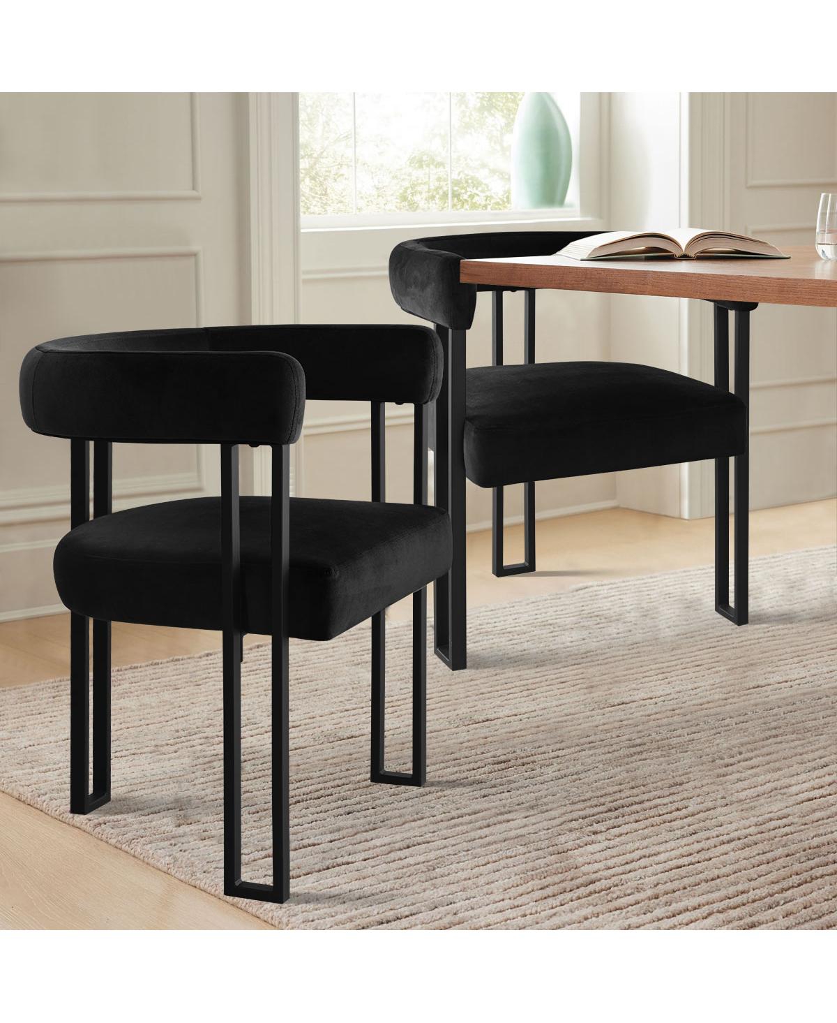 Click here for Maison Boucle Velvet Dining Chairs Set of 2  Moder... prices