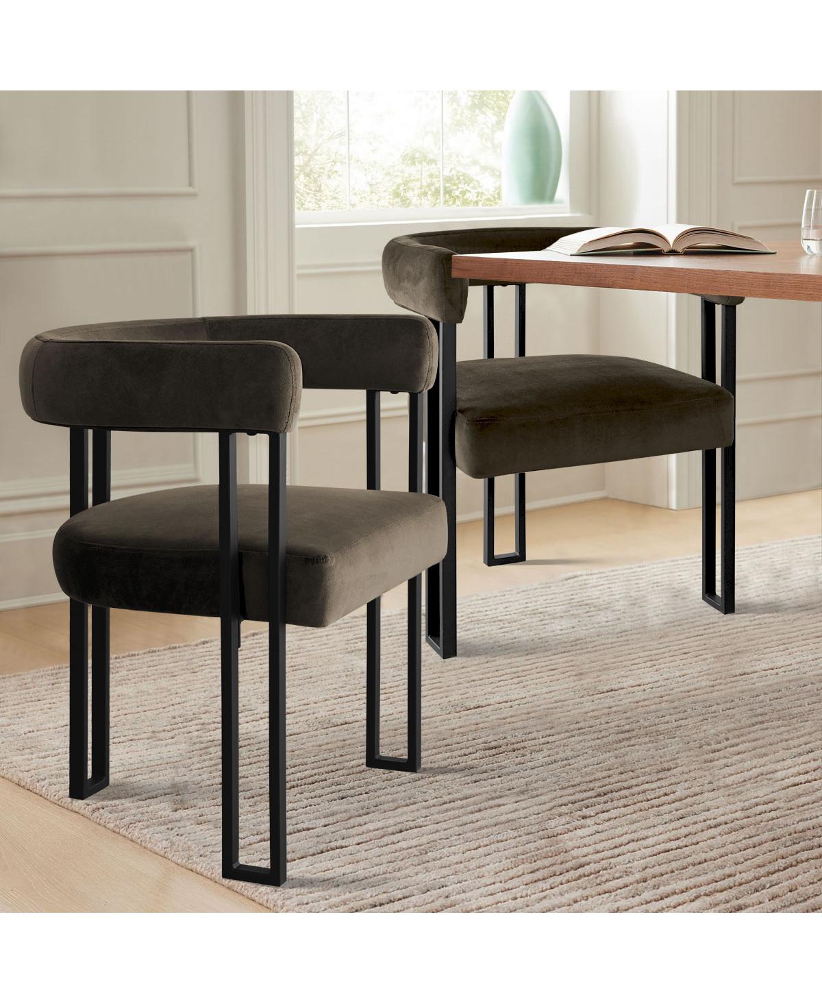 Click here for Maison Boucle Velvet Dining Chairs Set of 2  Moder... prices