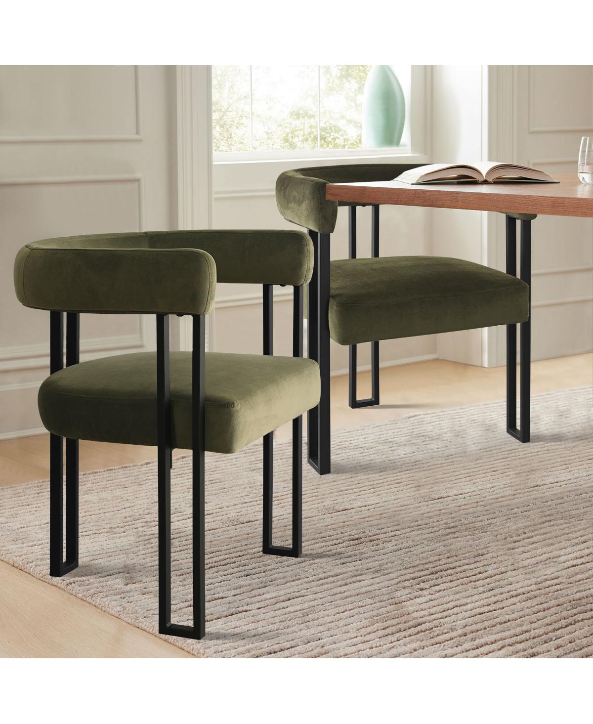 Click here for Maison Boucle Velvet Dining Chairs Set of 2  Moder... prices