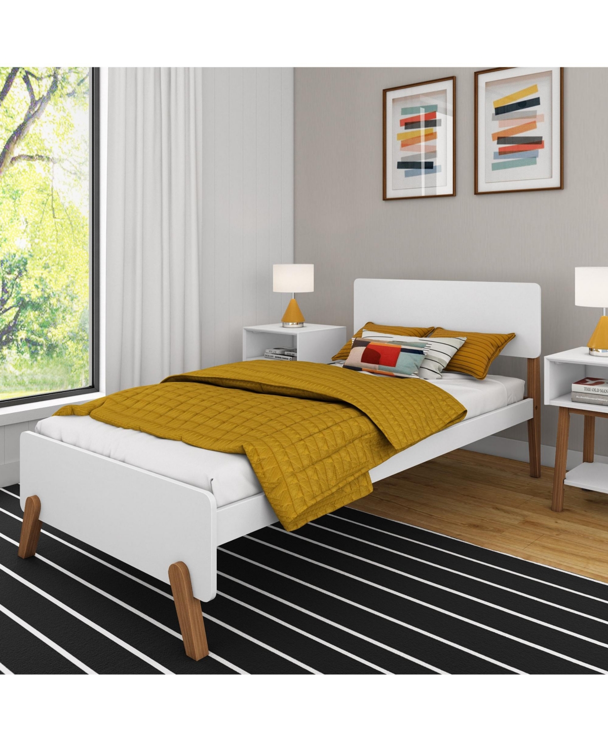 Click here for Max and Lily Mid-Century Modern Twin Platform Bed... prices