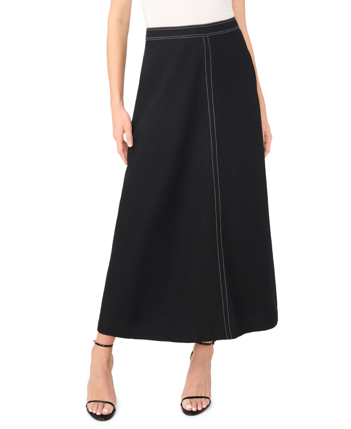 Click here for Vince Camuto Womens Zippered Maxi Skirt - Rich Bla... prices